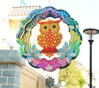 China Wind-Spinner-Stärke 0.5mm Owl Nordic Style Stainless Steels drehende zu verkaufen