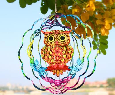 China Wind-Spinner-Stärke 0.5mm Owl Nordic Style Stainless Steels drehende zu verkaufen