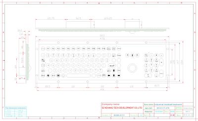China Stainless steel Industrial Computer Keyboard with Trackball , Dust Proof Keyboard for sale