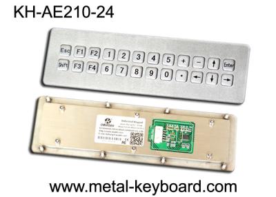 China USB Port Dynamic Waterproof Industrial Metal Kiosk Keyboard with 24 Keys for sale