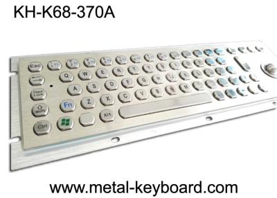 China 70 Keys Industrial Metal Computer Keyboard With Trackball / Stainless Steel Kiosk Keyboard for sale