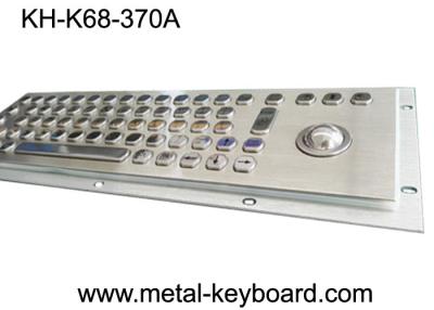 China 70 Keys Industrial Metal Computer Keyboard With Trackball / Stainless Steel Kiosk Keyboard for sale