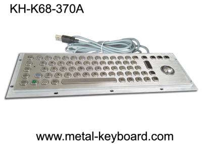 China Stainless Steel Industrial Keyboard with Trackball / IP65 Waterproof for sale