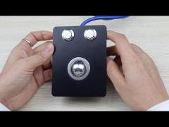 Operação lisa preta industrial do Trackball IP65 do metal do dispositivo apontando da montagem do painel