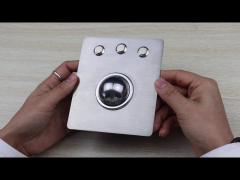38mm Industriële Trackball Muis 5VDC IP65 met 3 Ronde Waterdichte Knopen