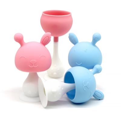 Cina Soft Toy Amazon Top Seller Silicone Baby Chew Toys BPA Free Pacifier Teething Supplies Soft Infant Mushroom Teethers in vendita