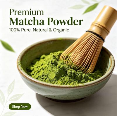 China Ceremonial Pure Matcha Powder Green Tea Food Additives Bulk Premium Culinary Ingredient Blend for sale