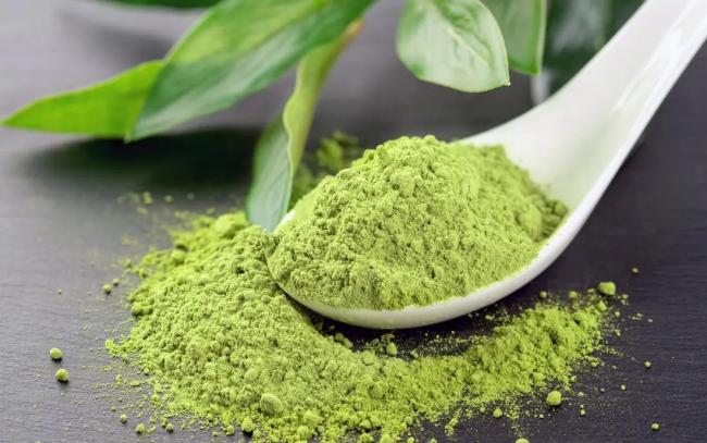 Close-up view of high-quality Organic Matcha Powder
