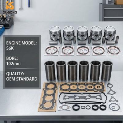 China S6K Engine Overhaul Rebuild Kit 3066 Piston Ring Liner Set for CAT 320C Excavator Engine Repair for sale