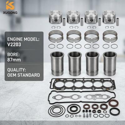 China V2203 V2403 Engine Overhaul Rebuild Kit Piston Ring Liner Set Skid Steer Mini Excavator for sale