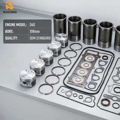 China D6D D6E Engine Overhaul Rebuild Kit with Piston Liner Bearing Set for Vo-lvo EC210 EC240 Excavator Parts for sale