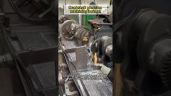 Crankshaft precision machining footage.