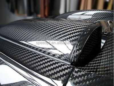 Cina Spessore di film autoadesivo del nero 8mil dell'involucro 4D dell'automobile della fibra del carbonio in vendita