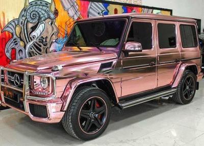 Cina involucro del vinile di Chrome dell'automobile 170mic, involucro olografico del laser Rose Gold Chrome Vinyl Car in vendita