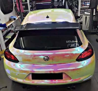 Cina Stretchable olografico rosa dell'involucro del vinile dell'automobile di Chrome dell'arcobaleno calandrato in vendita