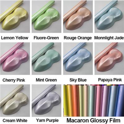 Cina film di rotolo dello strato dell'involucro dell'automobile del vinile 0.15mil, involucro giallo al neon del vinile di lucentezza del PVC in vendita