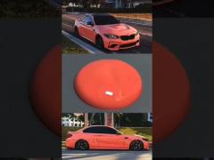 Macaron Car Vinyl Wrap Film Alto Brillante Naranja Quitar pegamento de importación, 5 pezzi par 60 pezzi