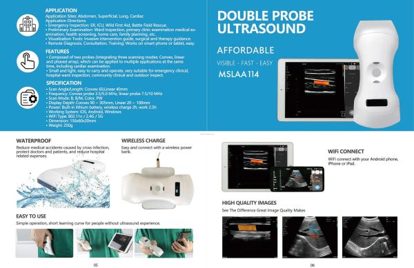 Quality 3 in 1 Wireless Convex Phased Array Linear Transvaginal Array Color Doppler for sale