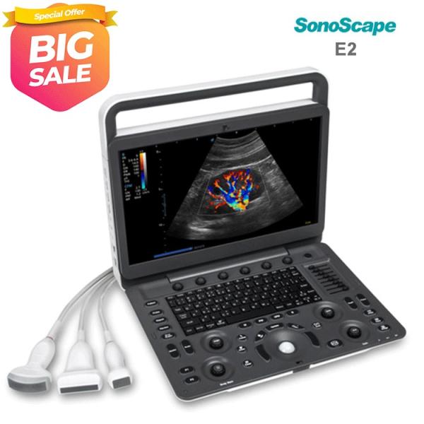 Quality Sonoscape E2V E2 Veterinary Scanner Portable Color Doppler Ultrasound Machine for sale