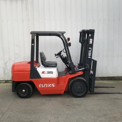 China Used 3.5 Ton Diesel Forklift HELI K30 K35 Low Working Hour Second Hand Fork Lift Trucks for sale