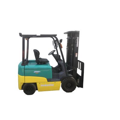 중국 사용 된 코마쓰 2 톤 전기 포크 픽터 쌍색 노랑과 녹색 3 단계 물자 운송 전 세계 배달 판매용
