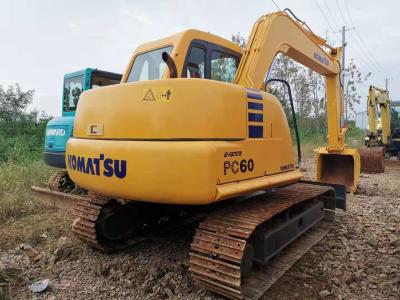 Cina Mini escavatore giallo di 12RPM 6300kg KOMATSU PC60 7 in vendita