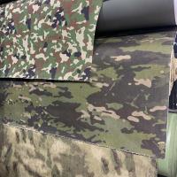 China TGKELL Camouflage PU Coated Webbing Canvas Fabric 1.5M Width for Bags Apparel for sale