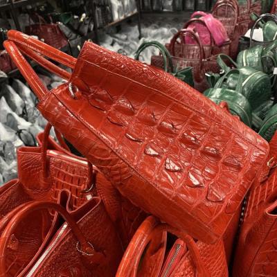 Cina tessuto di cuoio sintetico di 32x28x15cm, borsa di pelle di coccodrillo di Microfiber in vendita