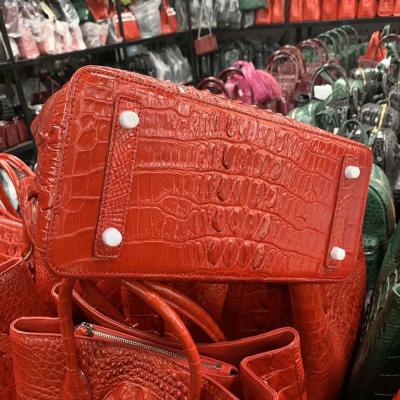 Cina tessuto di cuoio sintetico di 32x28x15cm, borsa di pelle di coccodrillo di Microfiber in vendita
