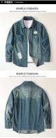 China Blue Basic Solid Color french workwear jacket wholesale Long Sleeve Regular Custom (CS017) for sale