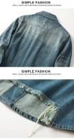 China Blue Basic Solid Color french workwear jacket wholesale Long Sleeve Regular Custom (CS017) for sale