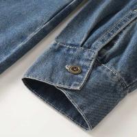 China Solid Color Blue Basic Solid Color french workwear jacket wholesale Long Sleeve Regular Custom (CS011) for sale