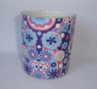 China 2 kind of unique design decor  glass candle with 100% paraffin wax, for sale