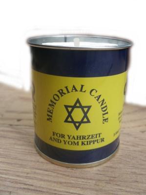 China kosher candle, memorial  tin candle burns for 26 hours,48pcs loaded into display box for sale