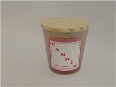 China Home decor candle,scented glass candle with wooden lid for sale