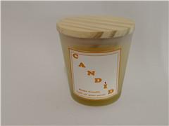 China Home decor candle,scented glass candle with unique label and luxury lid for sale