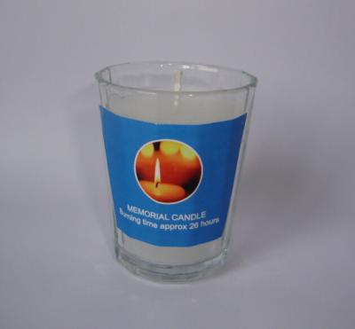 China 5x6.7cm Jews religious memorial candle is made from 100% paraffin wax without fragrance for sale