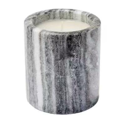 China Decor home scented stone candle with Jasmine fragrance and marble container for sale