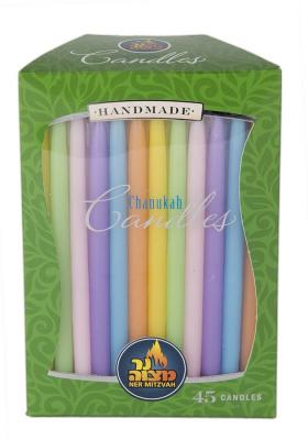China 45pk 100% paraffin wax unscented pastel chanukah candles packed into gift box for sale