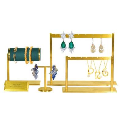 China Customized Solutions Durable Easy Clean Metal Jewelry Display Stand Set for Retail Showcase for sale