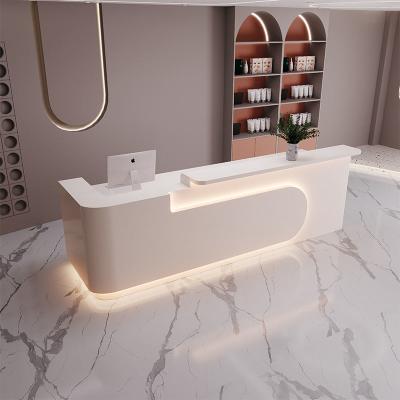 China Customizable Design Jewelry Counter with LED Lighting and Artificial Stone Finish for Luxury Retail Display for sale