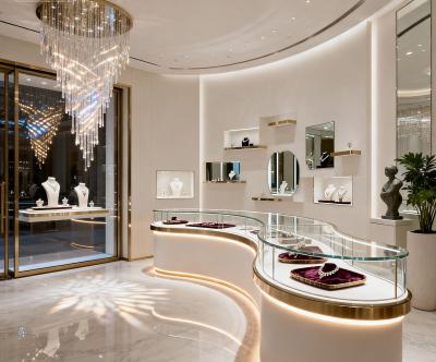 China Eco-Friendly Customized Solutions Durable Construction Jewelry Showcase Island Display Cabinet for sale