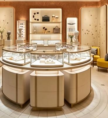 China Customized Glass LED Lighting Jewelry Display Cabinet with Durable Construction for Retail Stores for sale