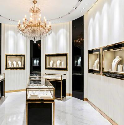 China Modern LED Lit Jewelry Display Counter with Precision LED Illumination System and 100% Full Customization for Commercial-Grade Durability & Security for sale