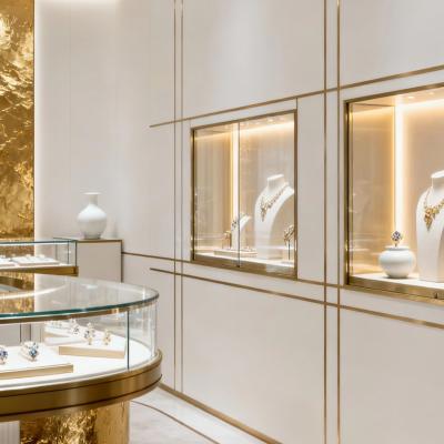 China Factory Wholesale Jewelry Display Cabinet Metal Glass Wood Custom Size Showcase for sale