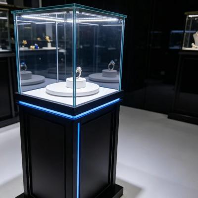 China Customized Upright Display Case 72 Inches H X 36 Inches W X 18 Inches D with Adjustable Glass Shelves and Built-in High-CRI LED Lighting for sale