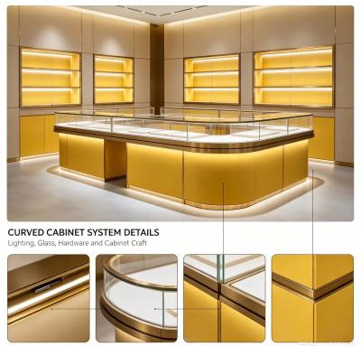 China Upright Display Case with Adjustable Glass Shelves Front Opening Soft-Close Doors and Black Powder Coated Finish for sale