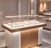 China 50kg Per Shelf Wall Mounted Display Case with LED Lighting and Solid Back for Retail Display for sale