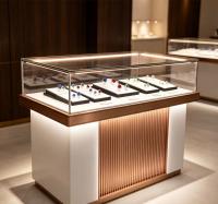 China 50kg Per Shelf Wall Mounted Display Case with LED Lighting and Solid Back for Retail Display for sale