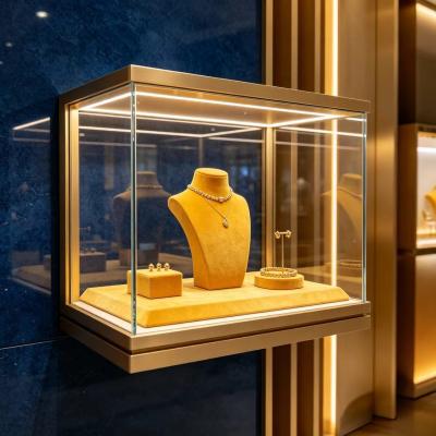 China Upright Display Case with Ventilated Back Panel Front Opening Soft-Close Mechanism and Adjustable Shelves for sale